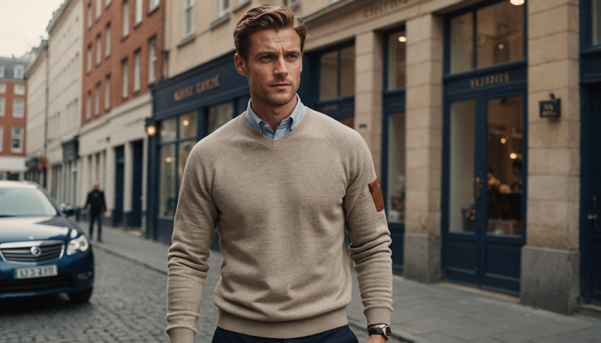 Le pull à coudières : rétro et tendance pour hommes élégants
